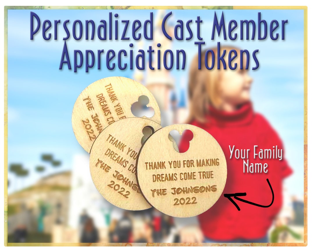 Personalize Cast Member Appreciation Token, WDW Cast Member Gift, CM ...