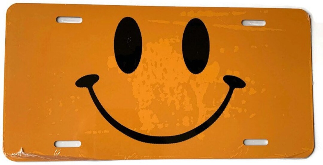 Smiley Face License Plate. Made in the USA - Etsy