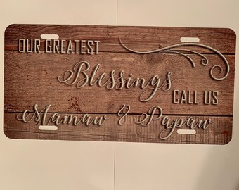 Mamaw License Plate - Etsy