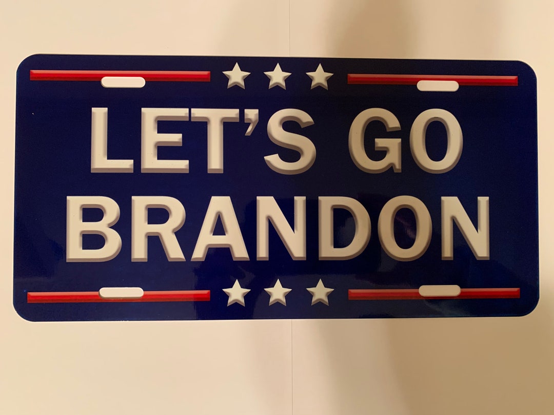 Let's Go Brandon Premium License Plate. Made in the USA - Etsy