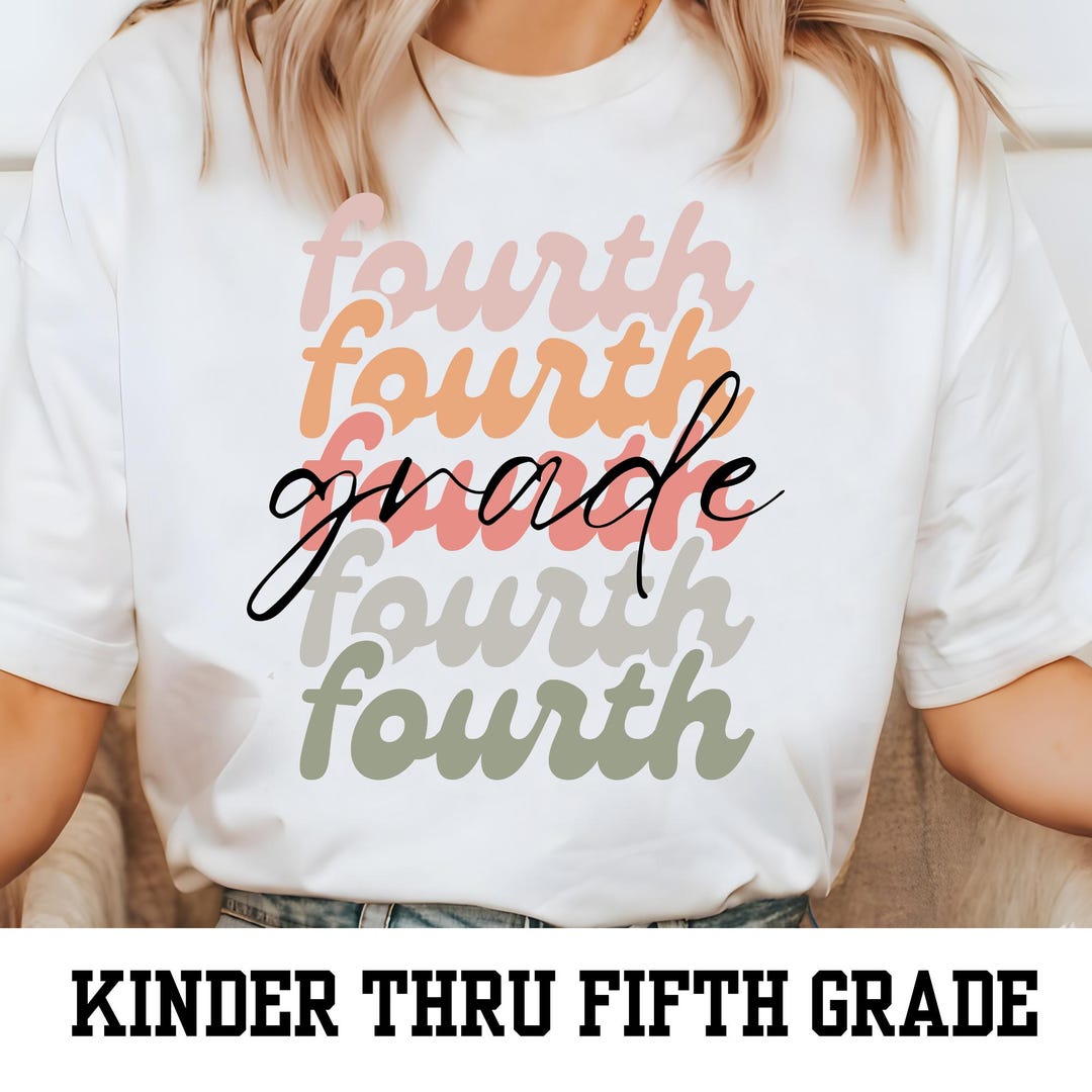 Grade Level Team Shirts, Teacher Back to School Retro Shirt, Kinder ...