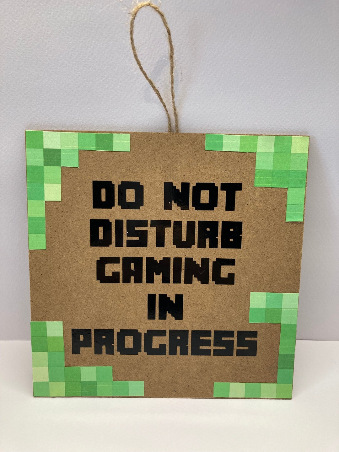 Do Not Disturb Minecraft Themed Door Hanger - Etsy
