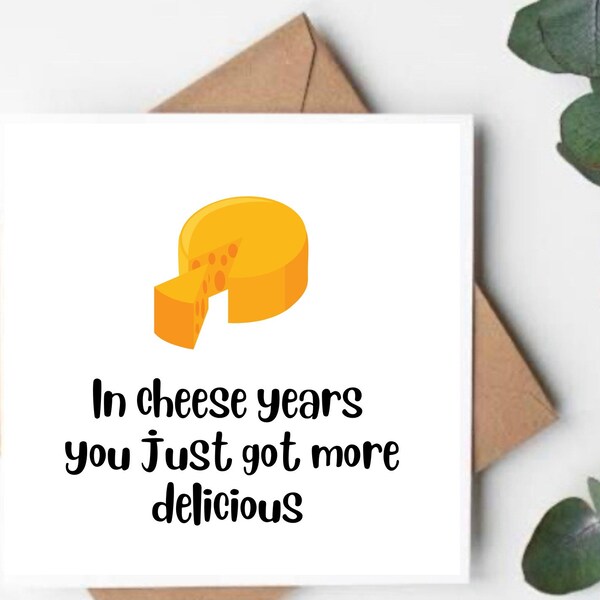 Cheese Birthday Card - Etsy
