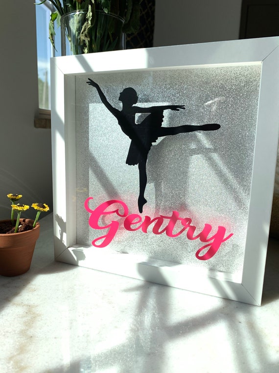 Personalized Dance Shadow Box Competition Pink Holder - Etsy