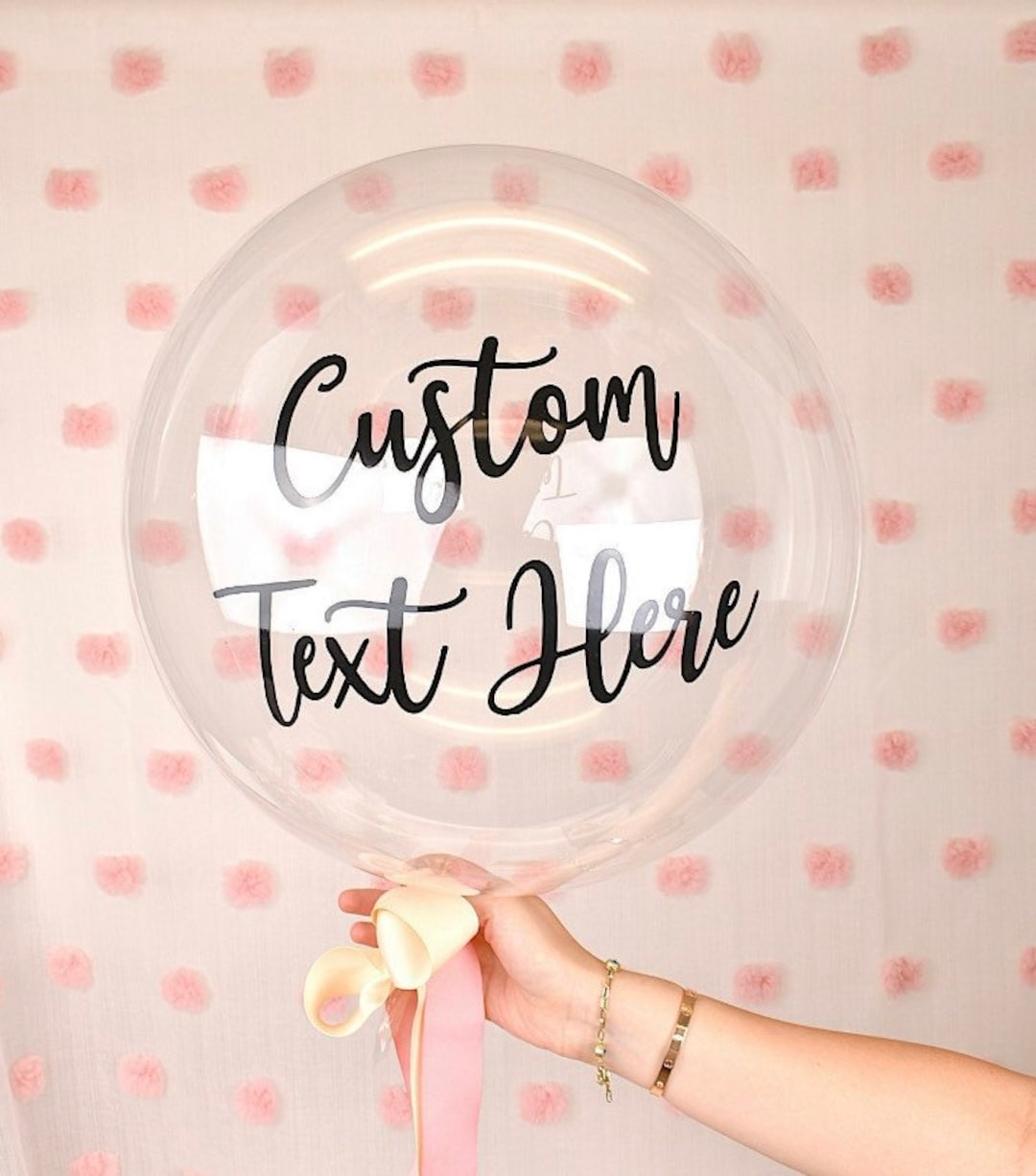 Custom Balloons Wedding & Showers | Custom Balloons Decal | Clear ...
