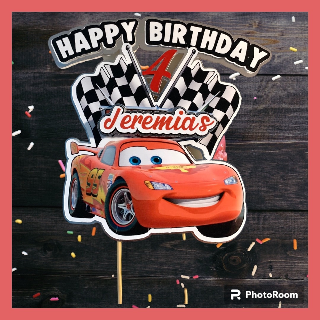 Cake Topper Cars Mcqueen Cake Topper Birthday Party Personalized Cake ...