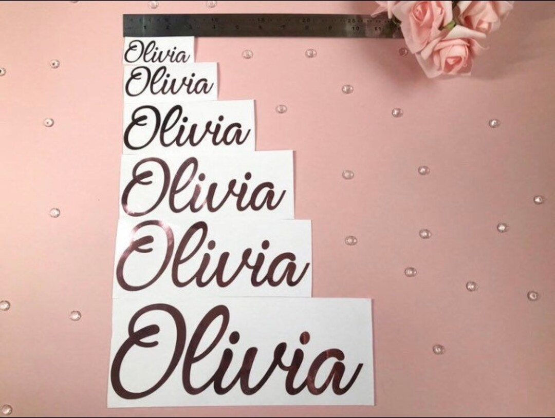 Personalized Name Vinyl Decal, Custom Sticker - Etsy