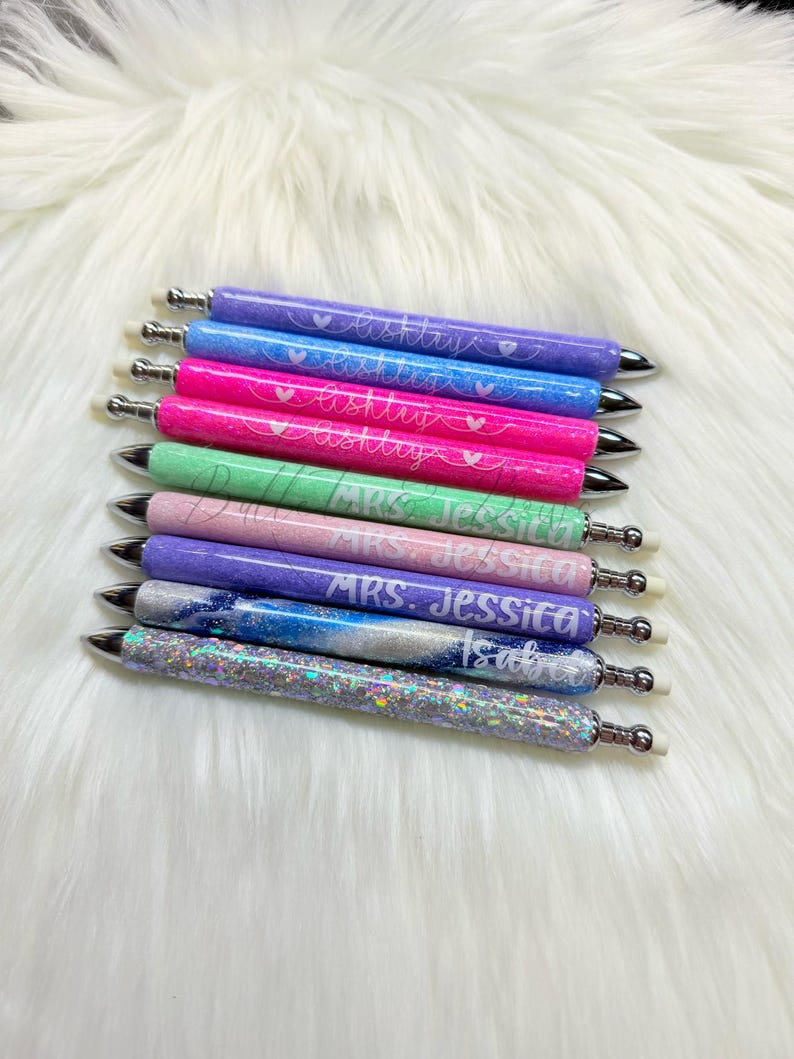 Custom Epoxy Glitter Mechanical Pencils | Makerflo | Refillable | READ ...
