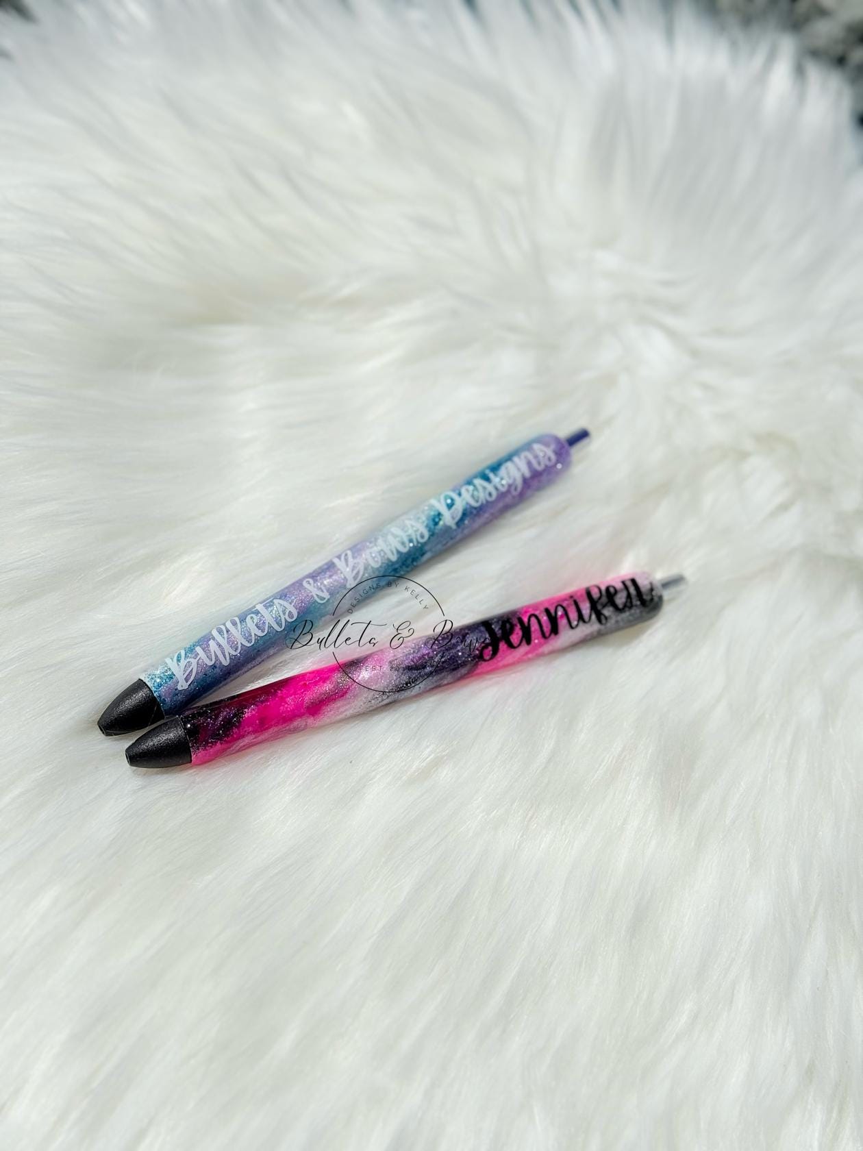 Custom Epoxy Milky Way Glitter Pens | Inkjoy Gel Pens | Refillable ...