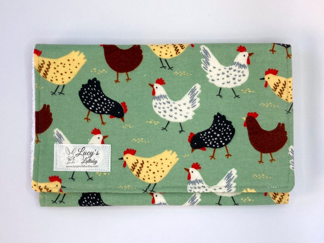 Handmade Farmyard Chickens Burp Cloth – Flannel & Terry Cloth - Etsy