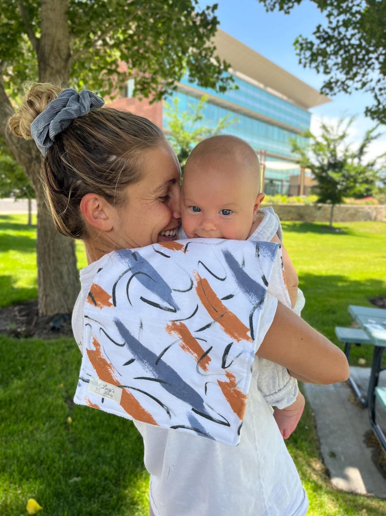 Blue Whale Burp Cloth - Handmade Flannel & Terry Cloth Baby Gift - Etsy