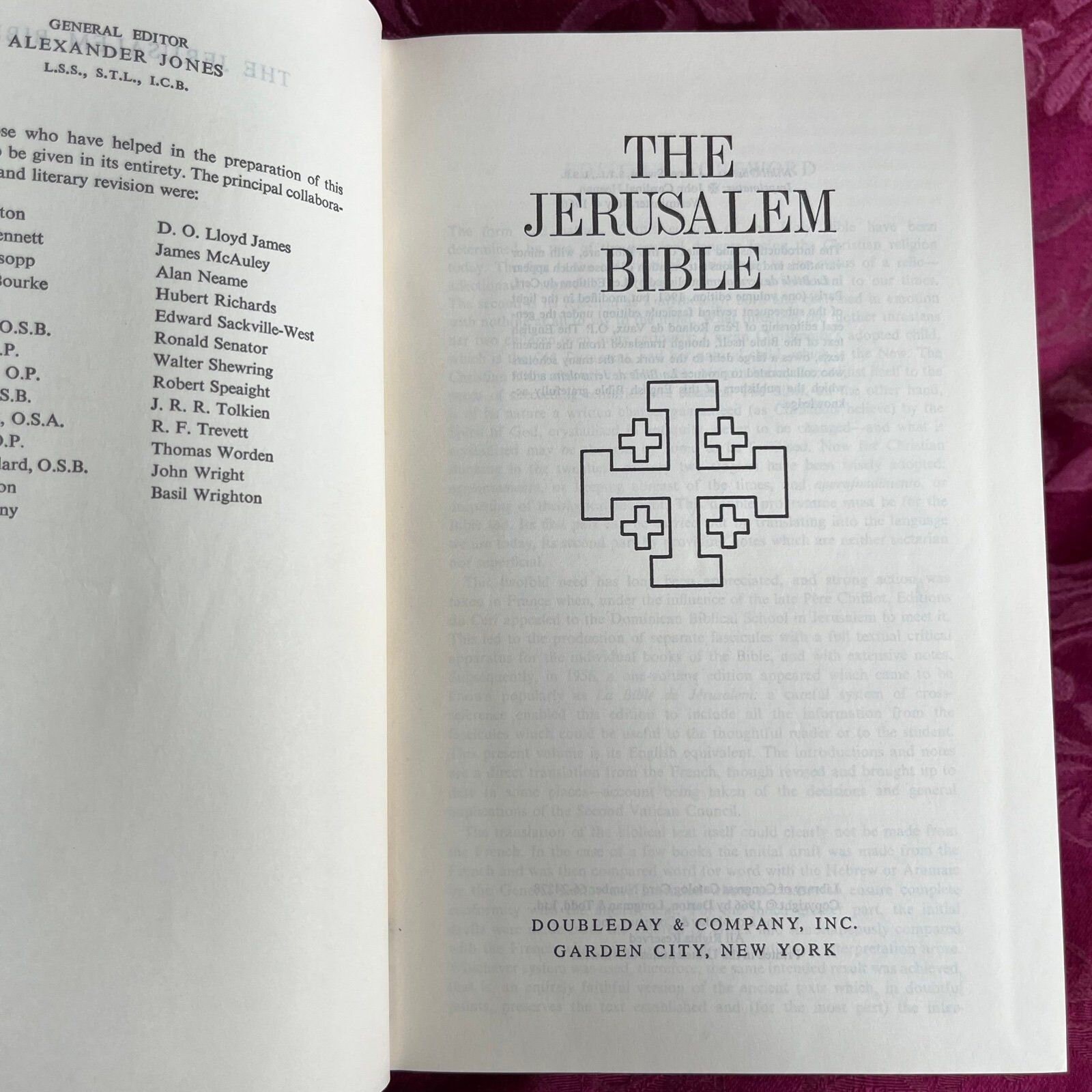 1966 the Jerusalem Bible With Slipcase and Maps. Vintage Bible - Etsy