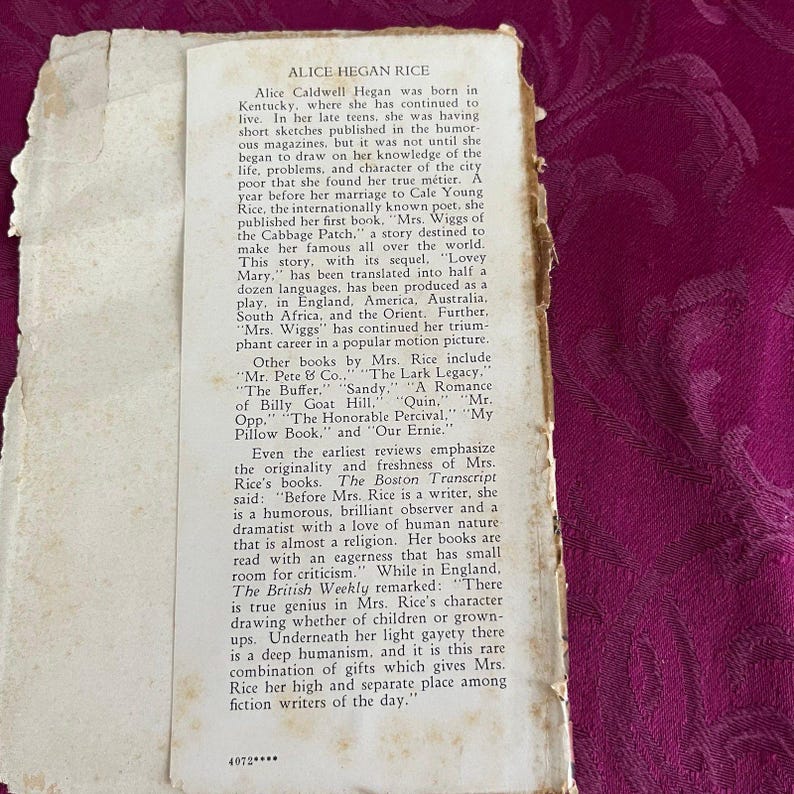 1939 Vintage Book: Our Ernie by Alice Hegan Rice, First Edition. - Etsy