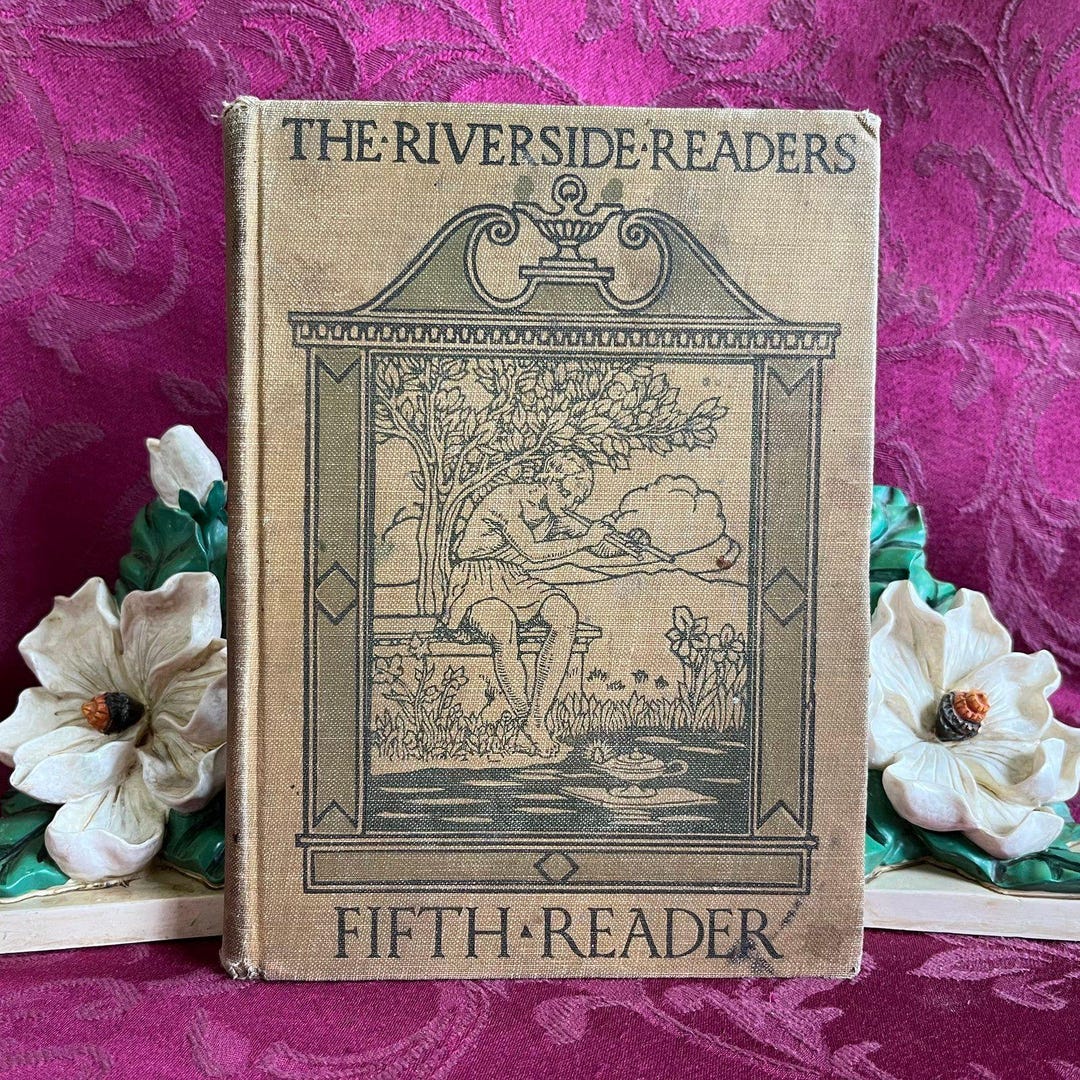 1912 Fifth Reader by Sickle and Seegmiller. Illustrated by Lucy Finch ...