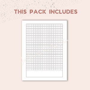 Korean Style Note | Printable | 원고지 | Wongoji | Squared Manuscript ...