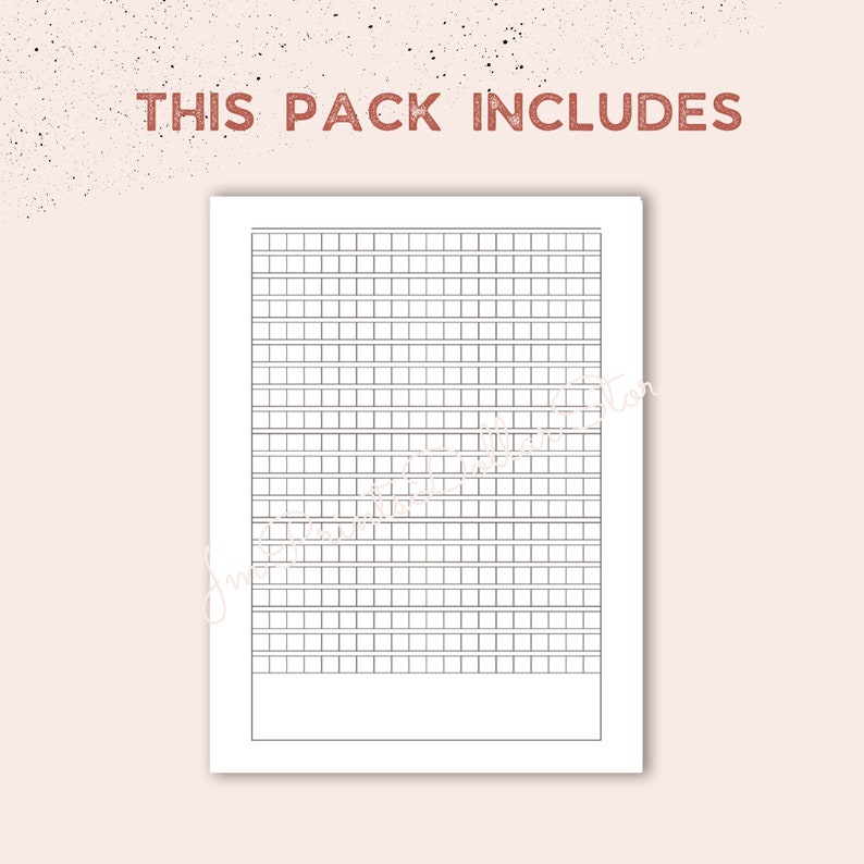 Korean Style Note | Printable | 원고지 | Wongoji | Squared Manuscript ...