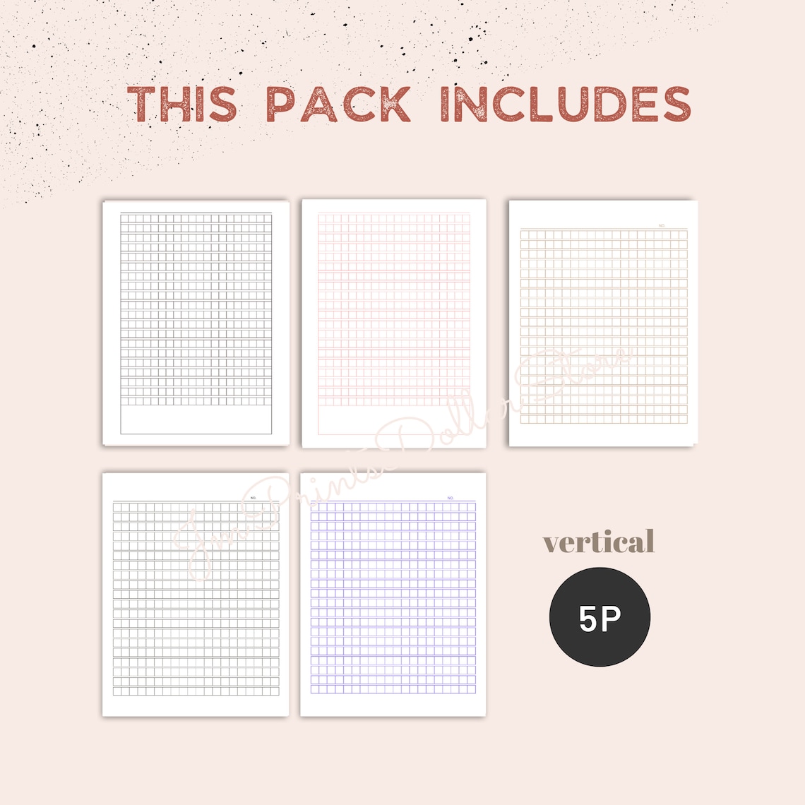 Korean Style Note | Printable | 원고지 | Wongoji | Squared Manuscript ...