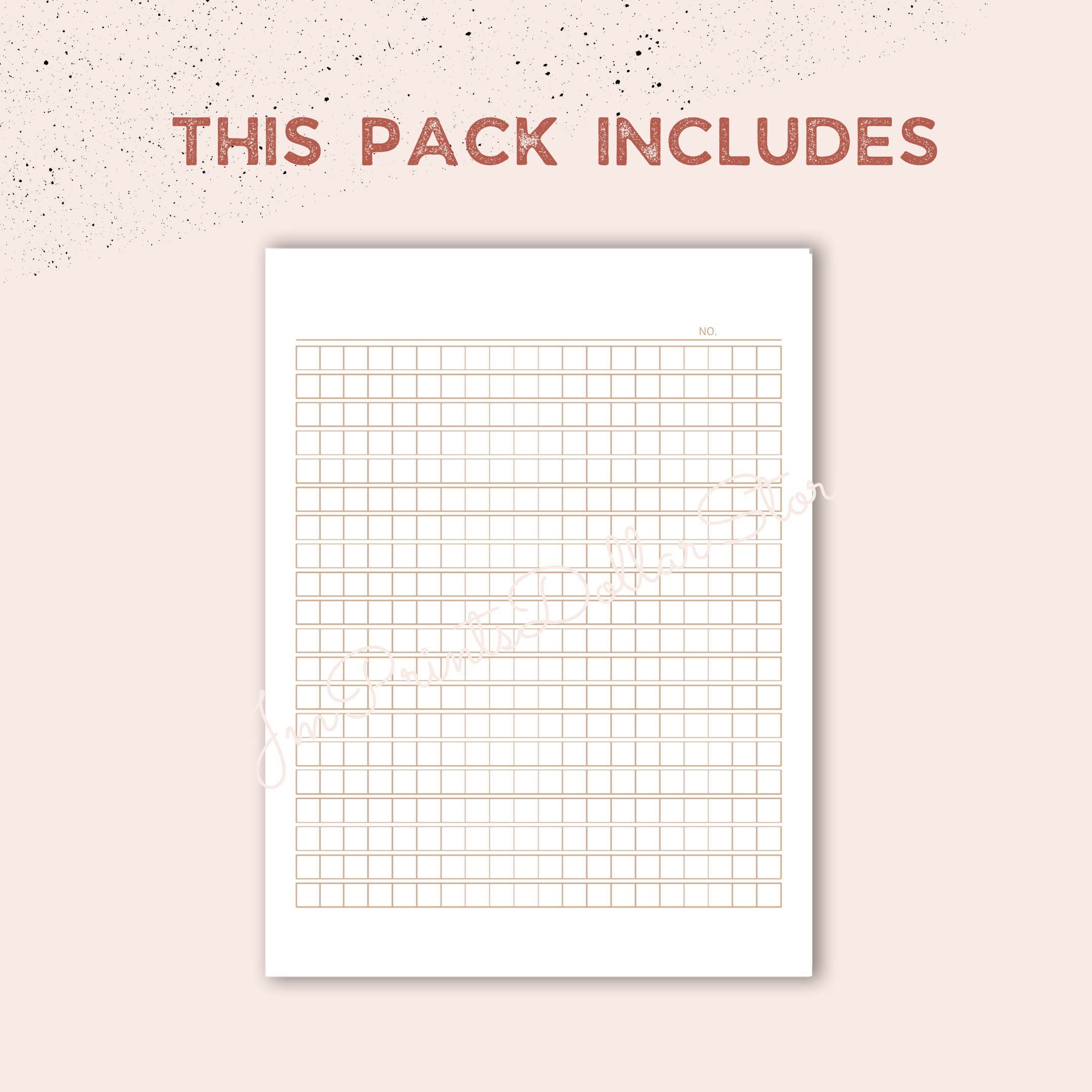 Korean Style Note | Printable | 원고지 | Wongoji | Squared Manuscript ...