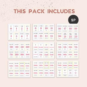 Korean Alphabet | Hangul | Printable | Korean Flash Cards | Number ...