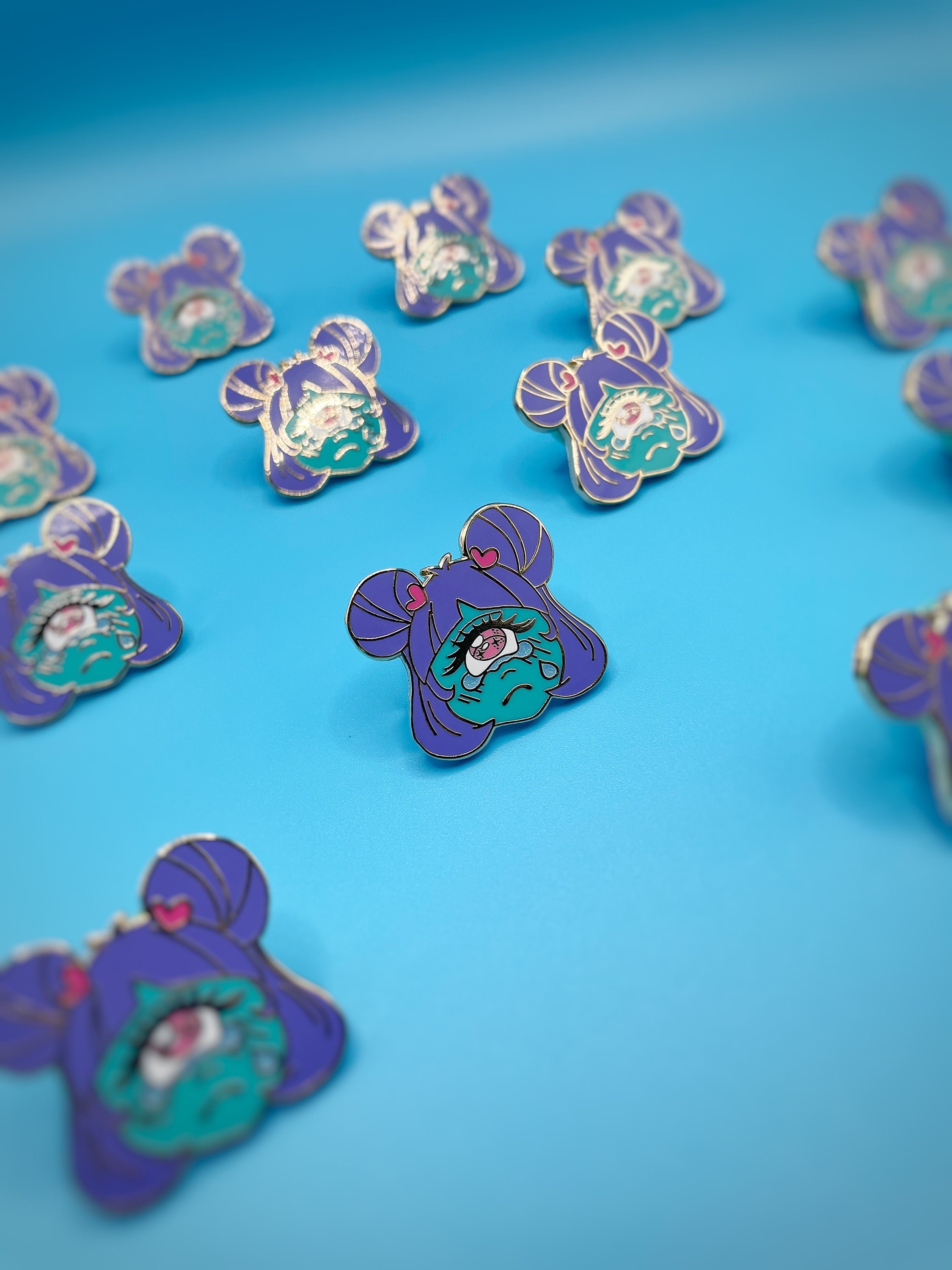 Sad Cyclops Girl Hard Enamel Pin - Etsy