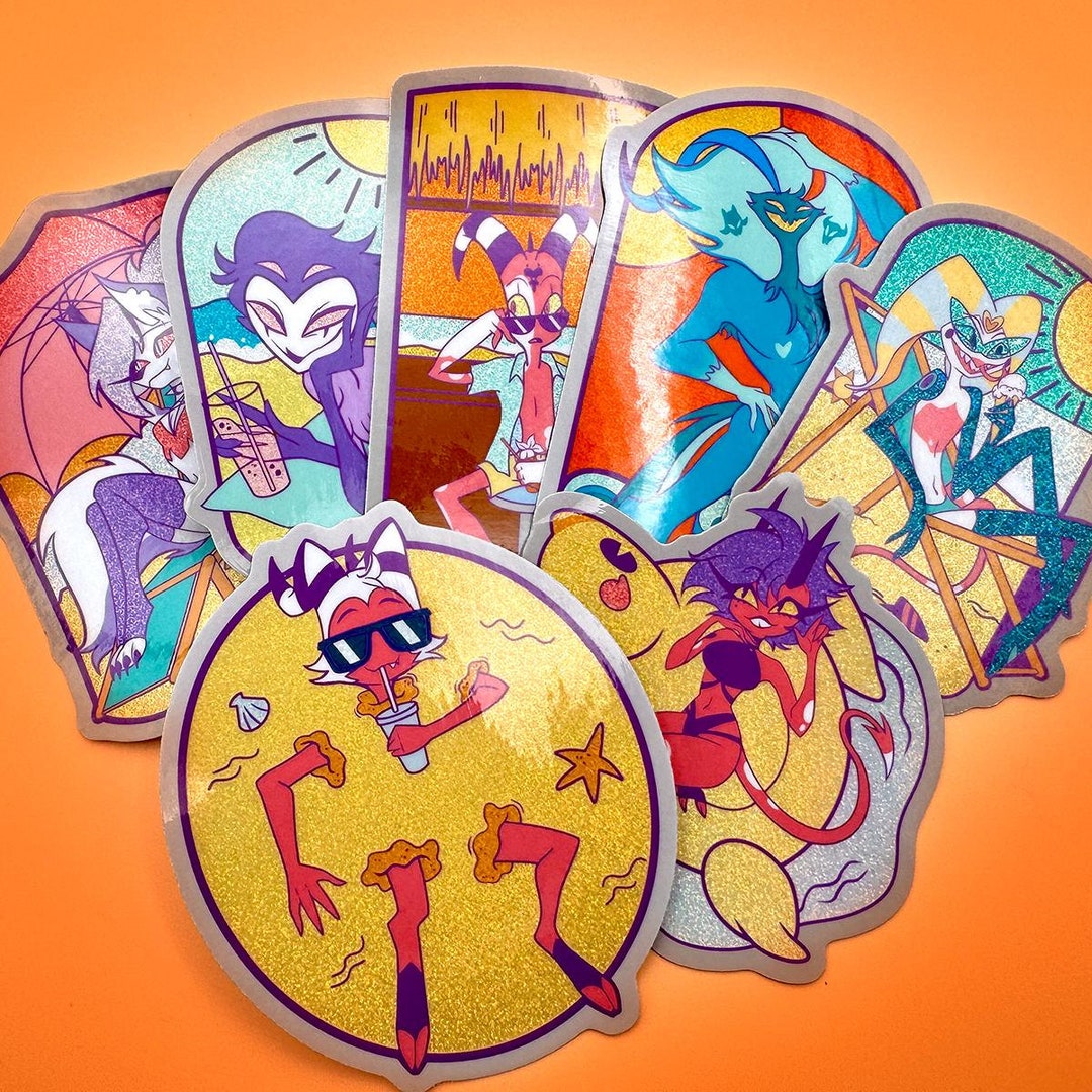 Helluva Summer!! Stickers Helluva Boss Inspired Summertime Stickers - Etsy