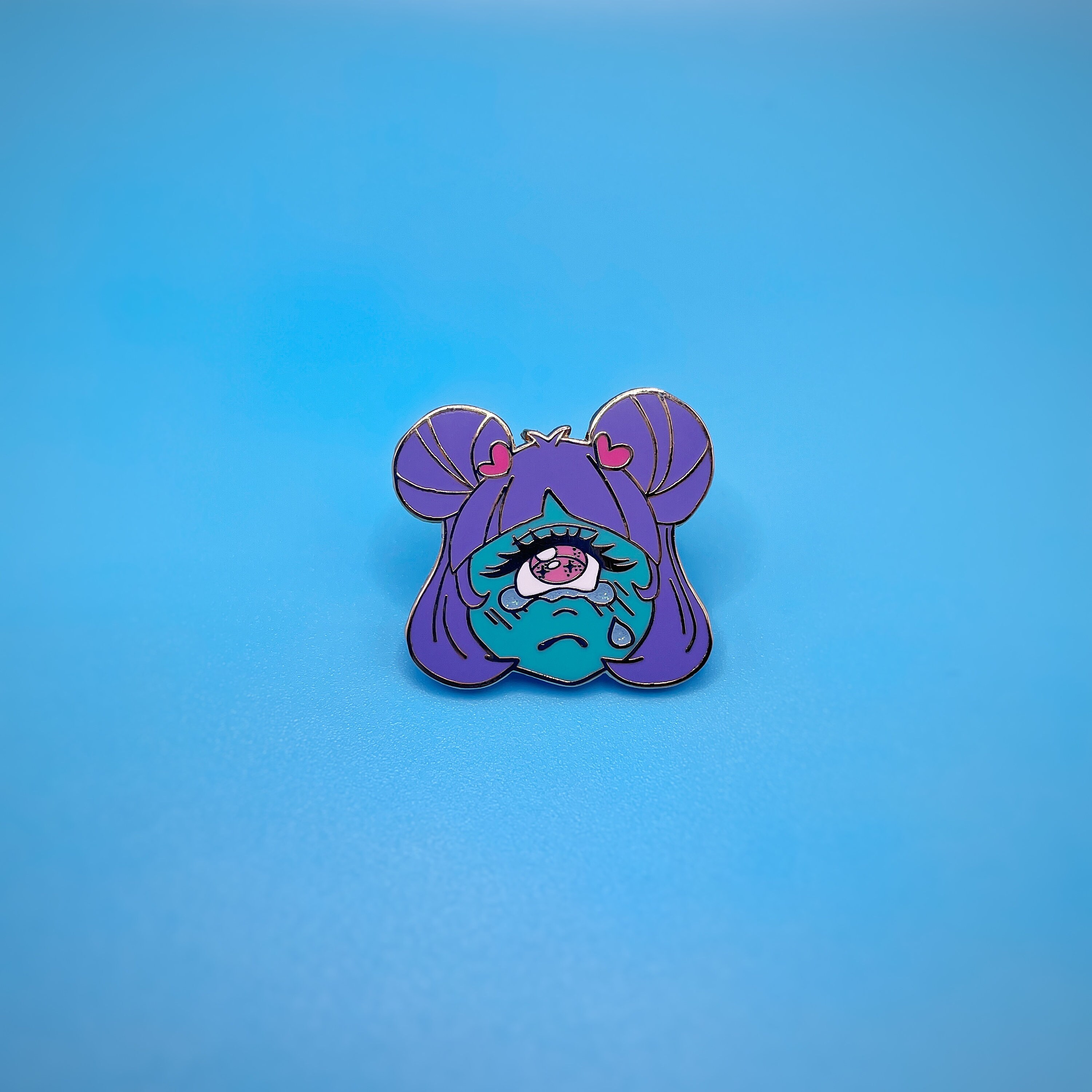 Sad Cyclops Girl Hard Enamel Pin - Etsy
