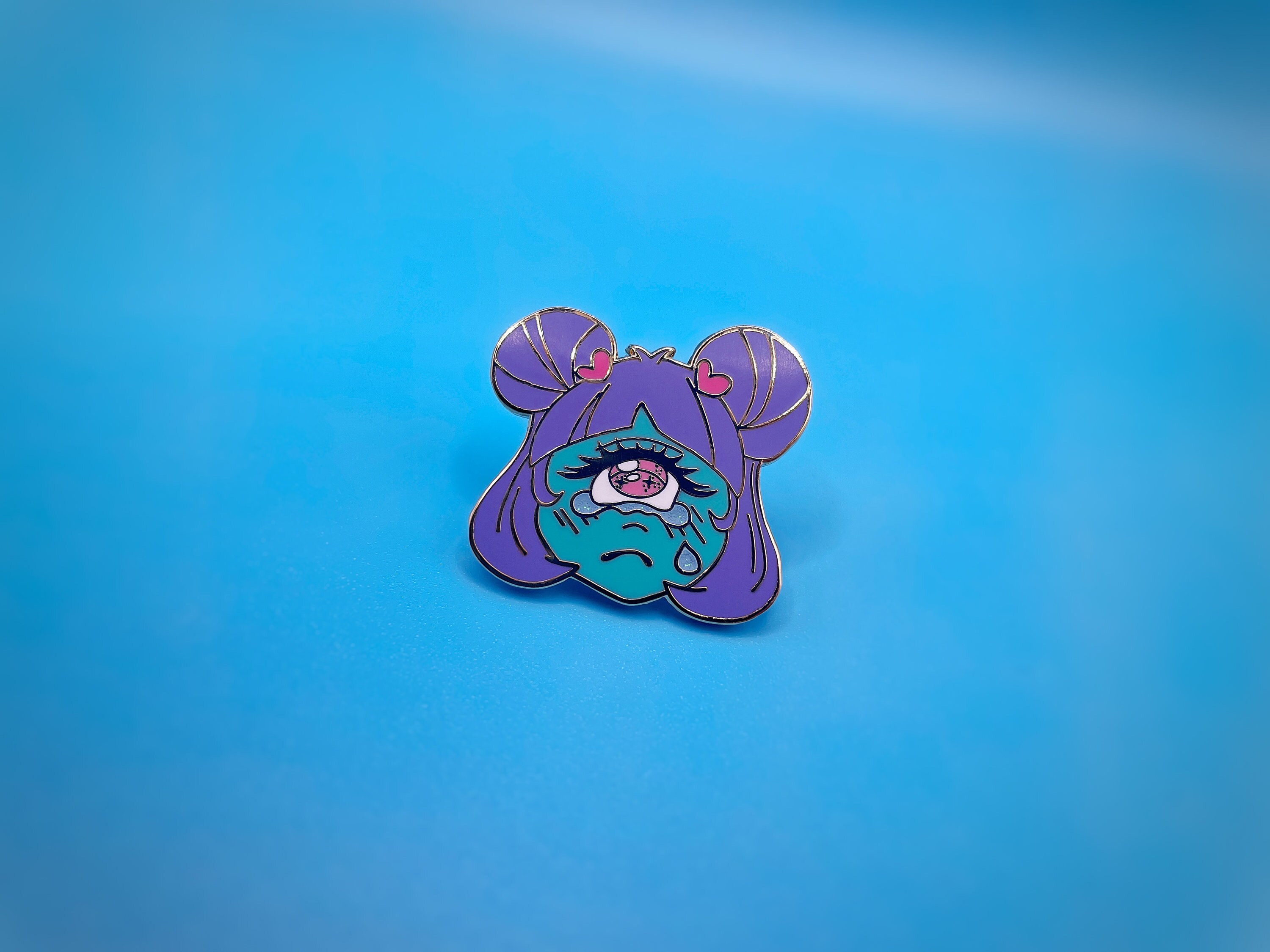 Sad Cyclops Girl Hard Enamel Pin - Etsy