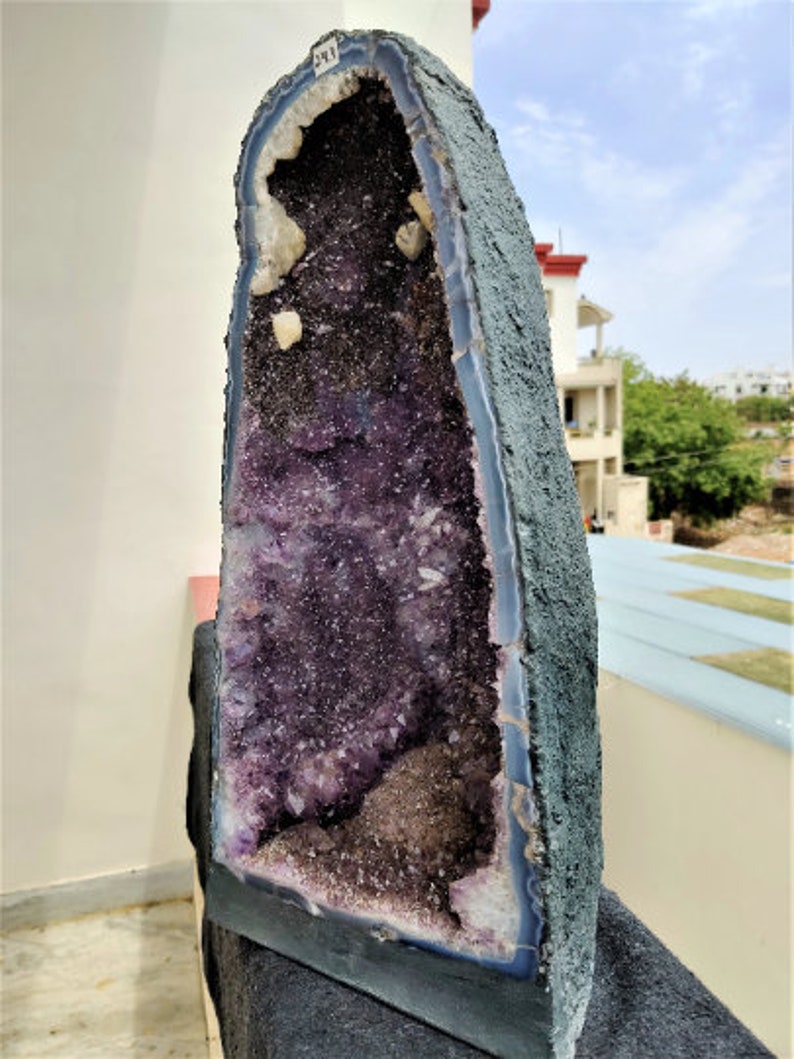 24.3kgs Huge Amethyst Crystal Geode Cave, Brazilian Cathedral Amethyst ...