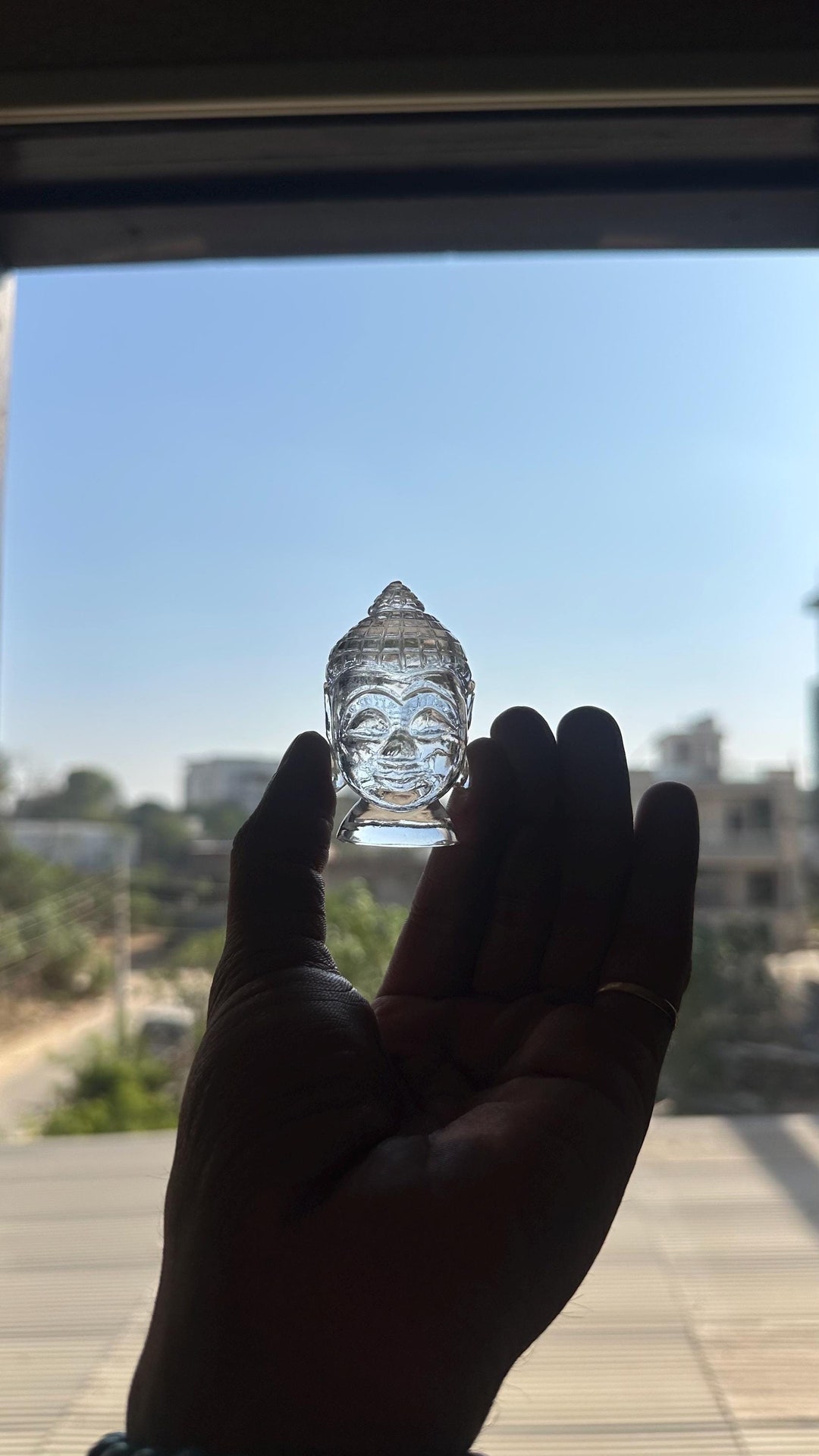 100g Himalayan Quartz Buddha Head, Crystal Buddha, Gemstone Buddha ...