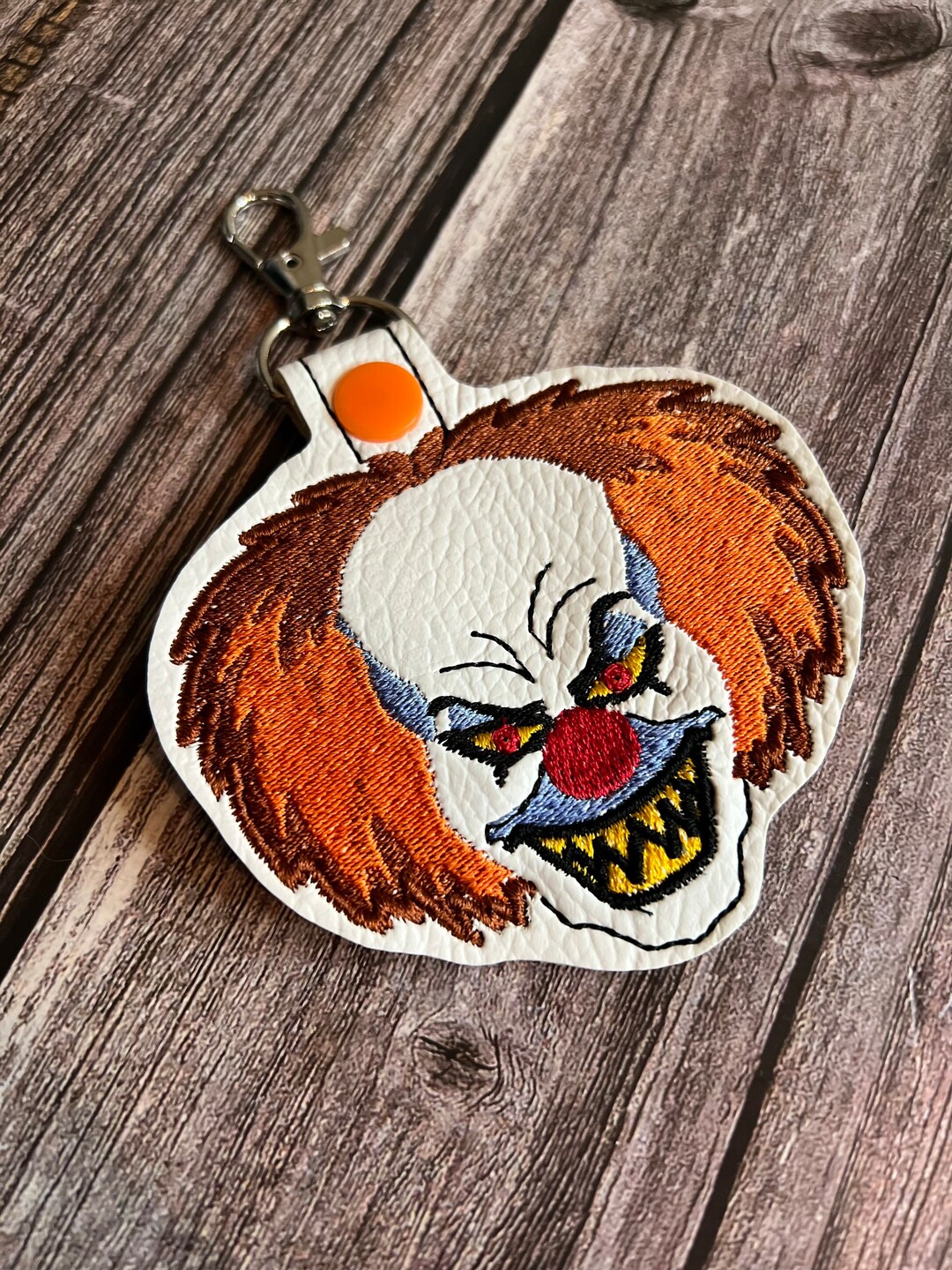 Pennywise Keychain, Original Pennywise, Horror Keychain, Embroidered ...