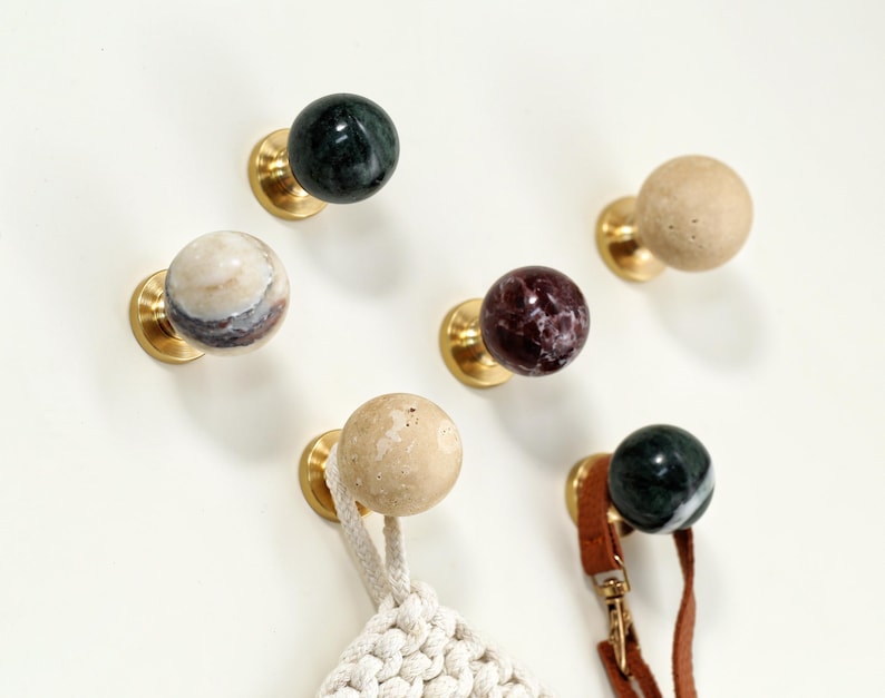 Natural Marble Wall Hook Hooks, Travertine Hook, Viola Hats Hanger ...