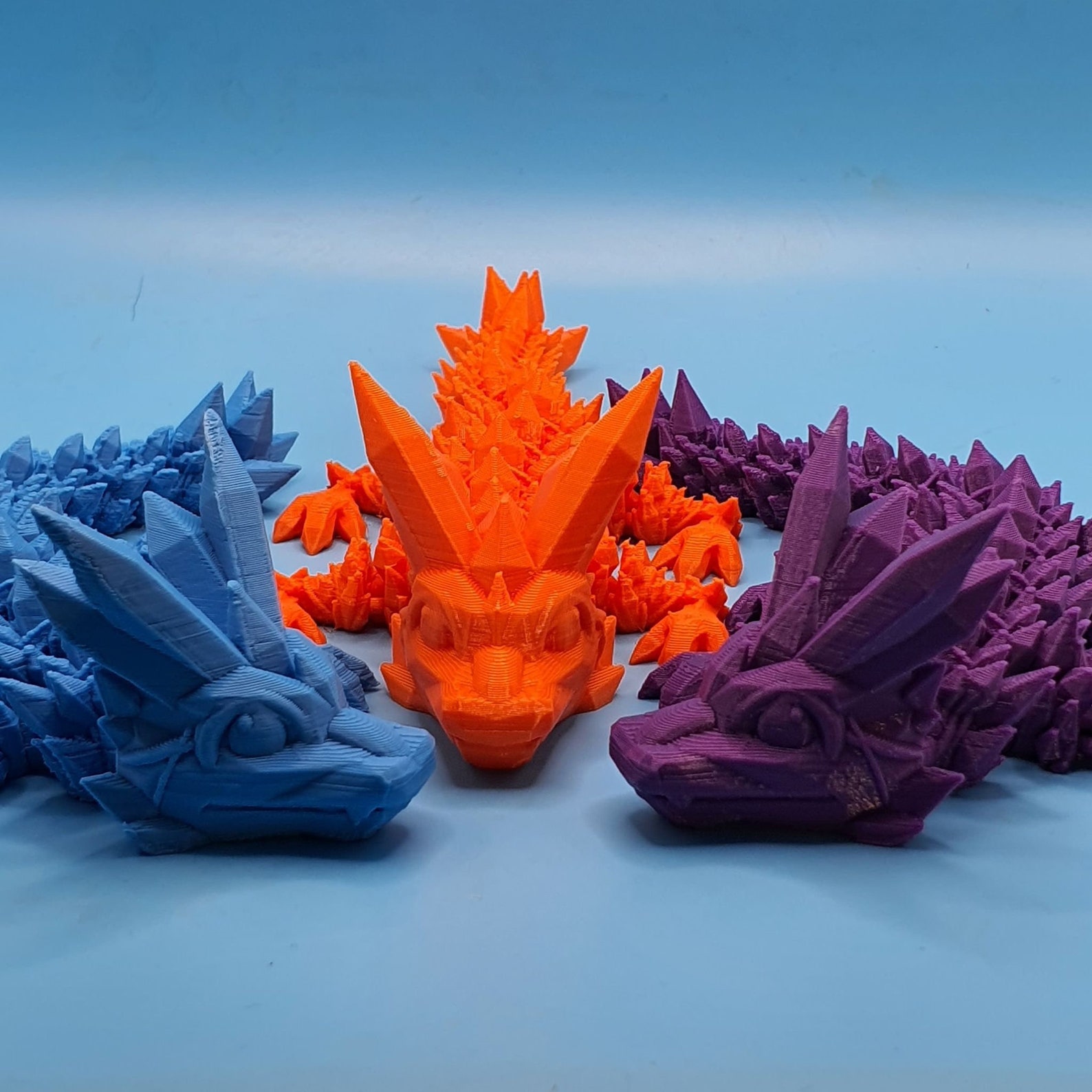 Articulated Crystal Dragon Fidget Dragon 3D Printed Dragon | Etsy UK