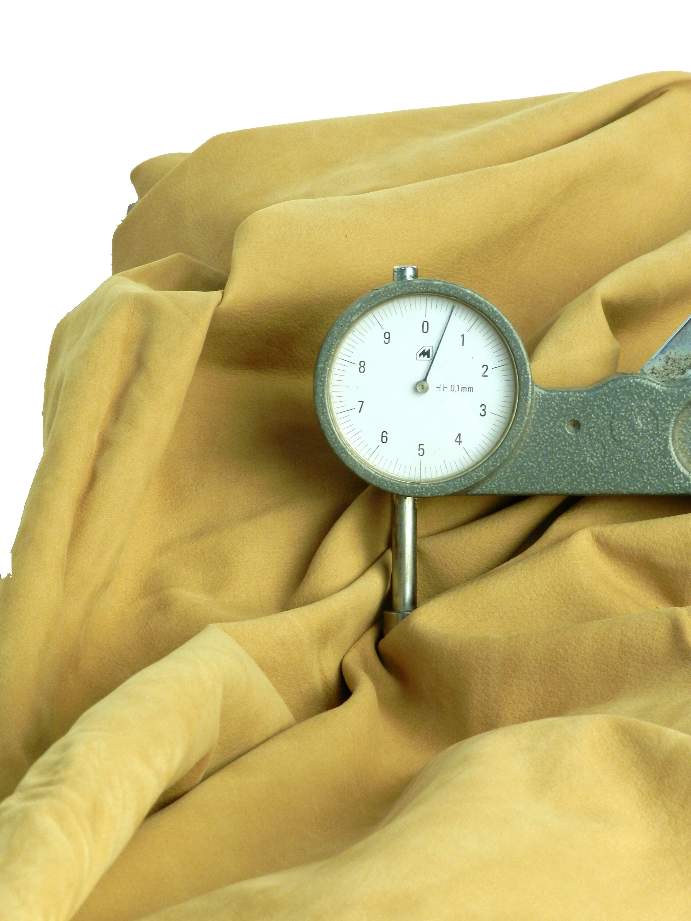 Genuine Italian Full Grain Calf Leather, Nubuck, Mustard Color ...