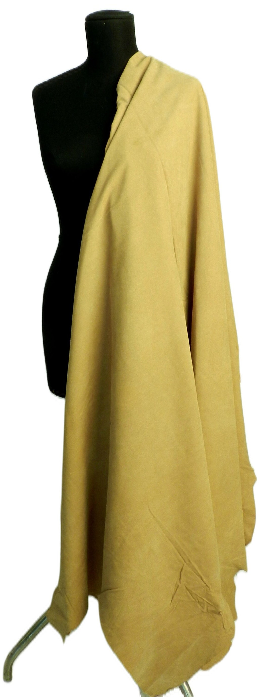 Genuine Italian Full Grain Calf Leather, Nubuck, Mustard Color ...