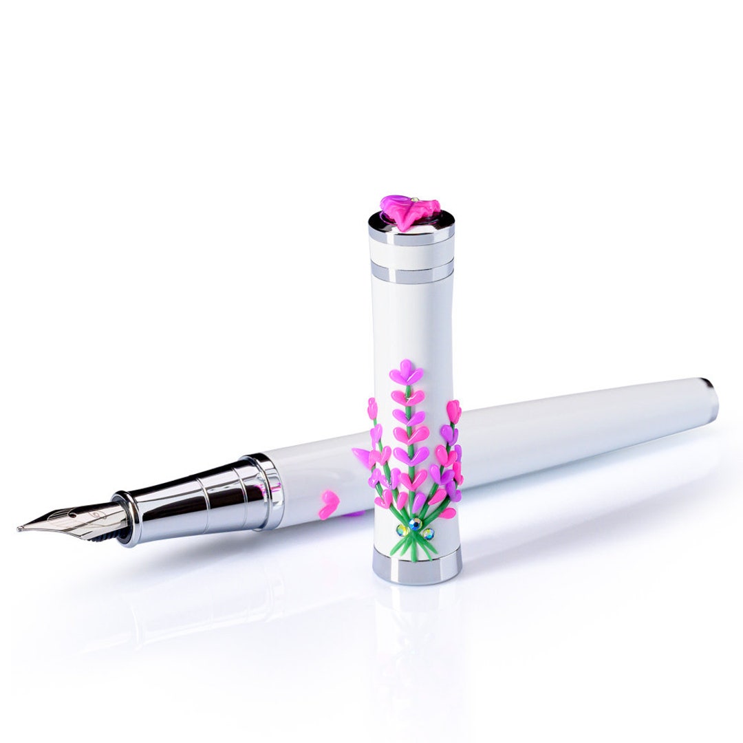 Handmade Lavender Fountain Pen, Roxi Personalized Engraved Pen - Etsy