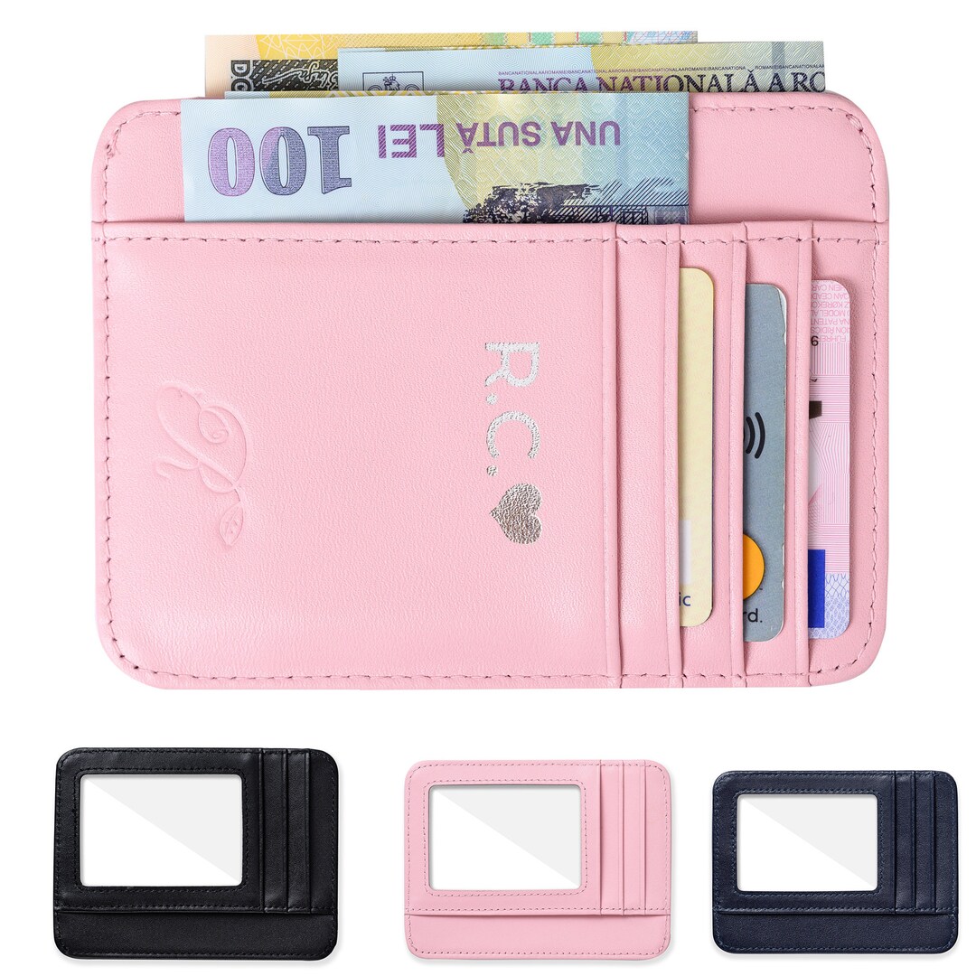 Genuine Leather Card Wallet Name Embosing, Custom, 10 Card Pockets ...