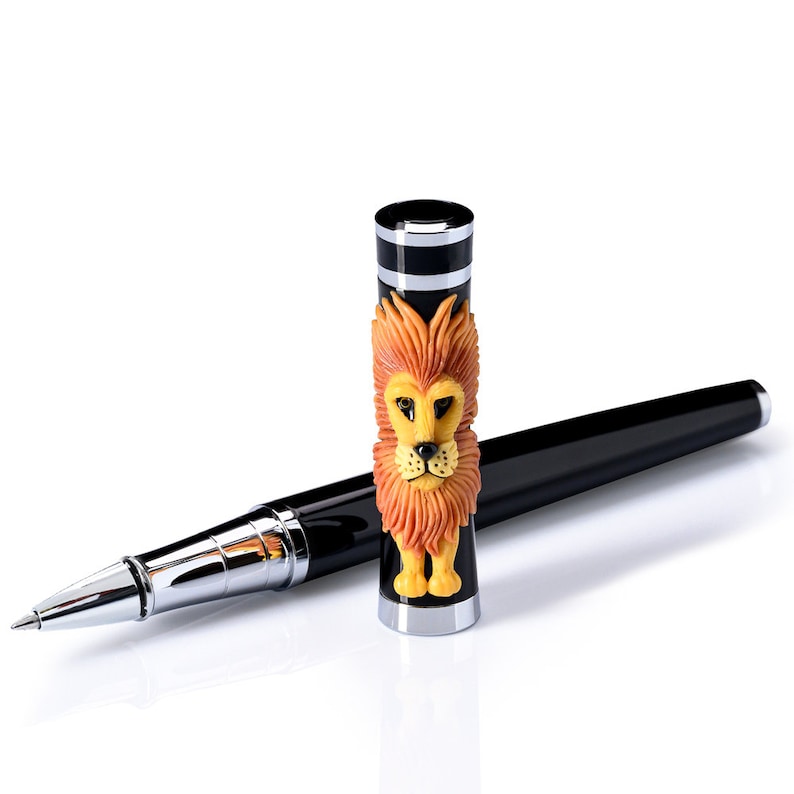 Fountain Pen Lion Roxi Handmade Rollerball Pen Gift for - Etsy