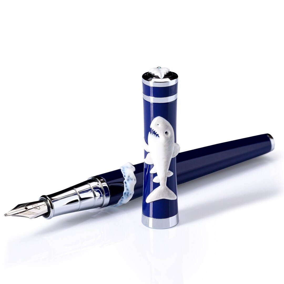 Fountain Pen Great White Roxi Handmade, Name Engraving, Personlized Pen ...