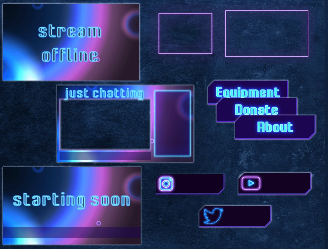 Neon Lights Twitch Stream Overlay Package 20 Stream Etsy neon-lights-twitch-stream-overlay-package-20-stream-etsy