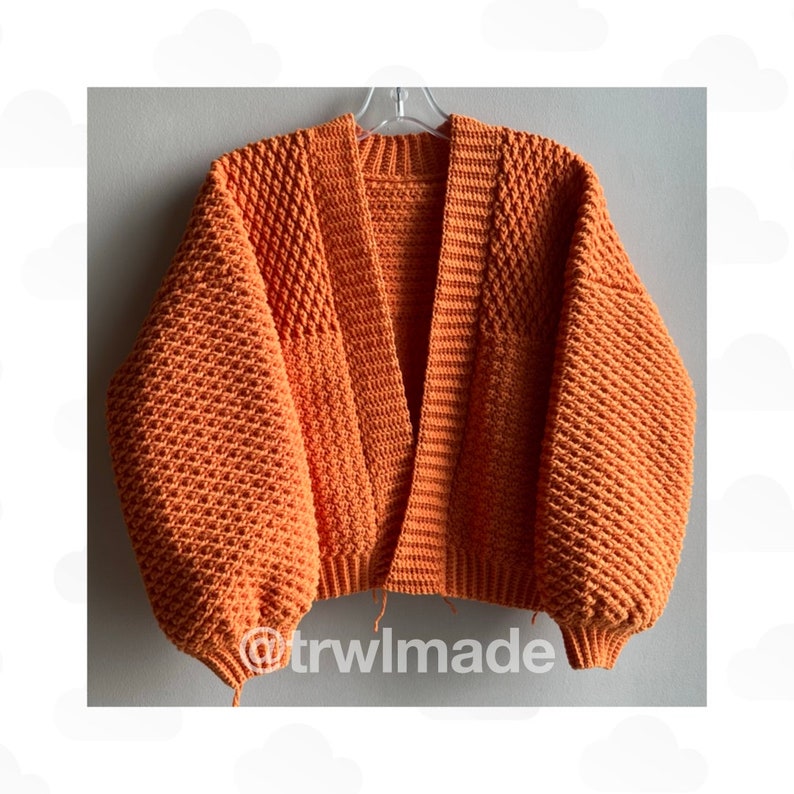 Cirrus Cloud Cardigan Crochet Pattern digital Item NOT a - Etsy