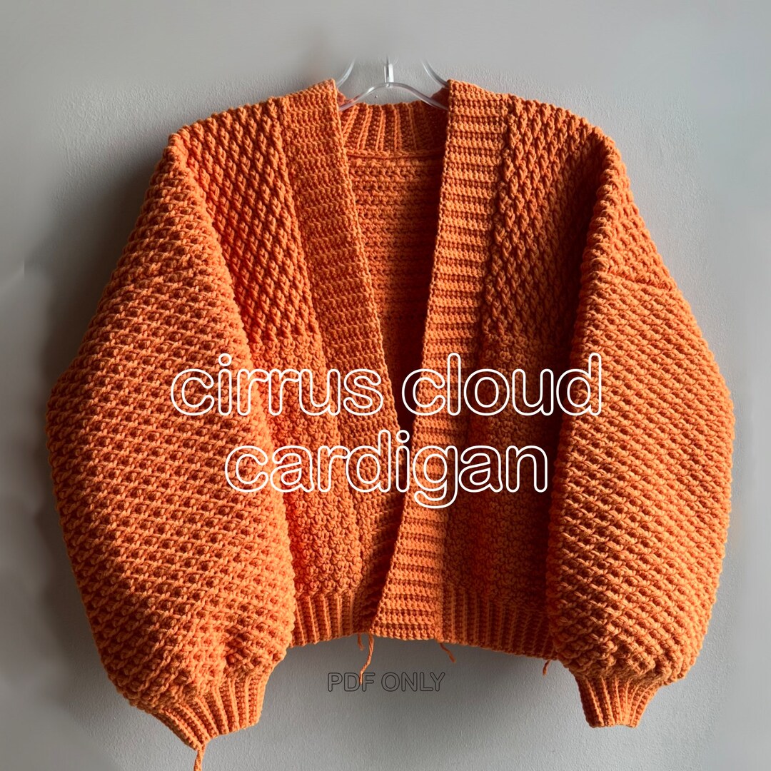 Cirrus Cloud Cardigan Crochet Pattern digital Item NOT a Physical Item ...