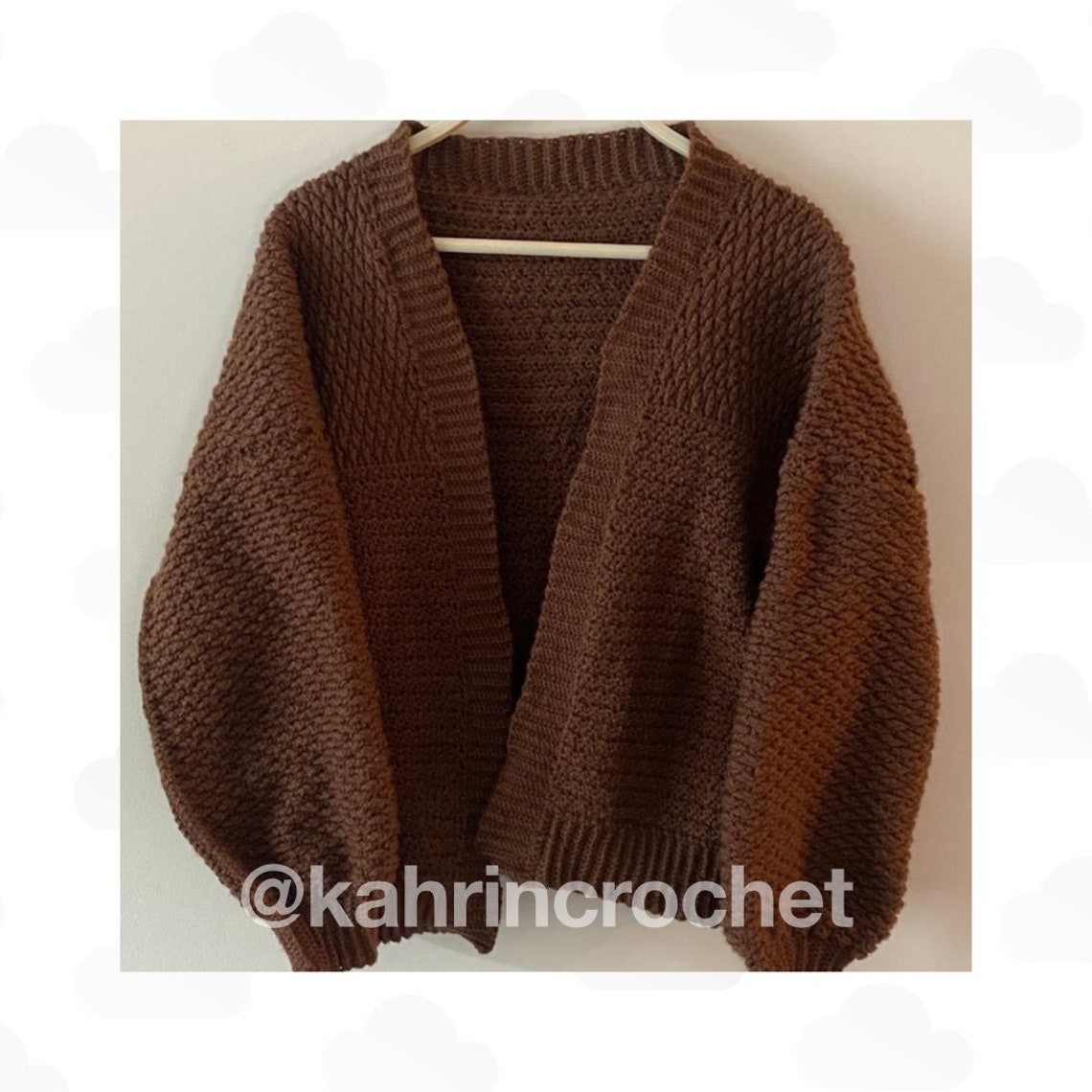 Cirrus Cloud Cardigan Crochet Pattern digital Item NOT a - Etsy