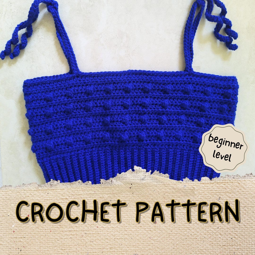 Crochet Crop Top Pattern Crochet Cropped Tank Top Pattern Beginner ...