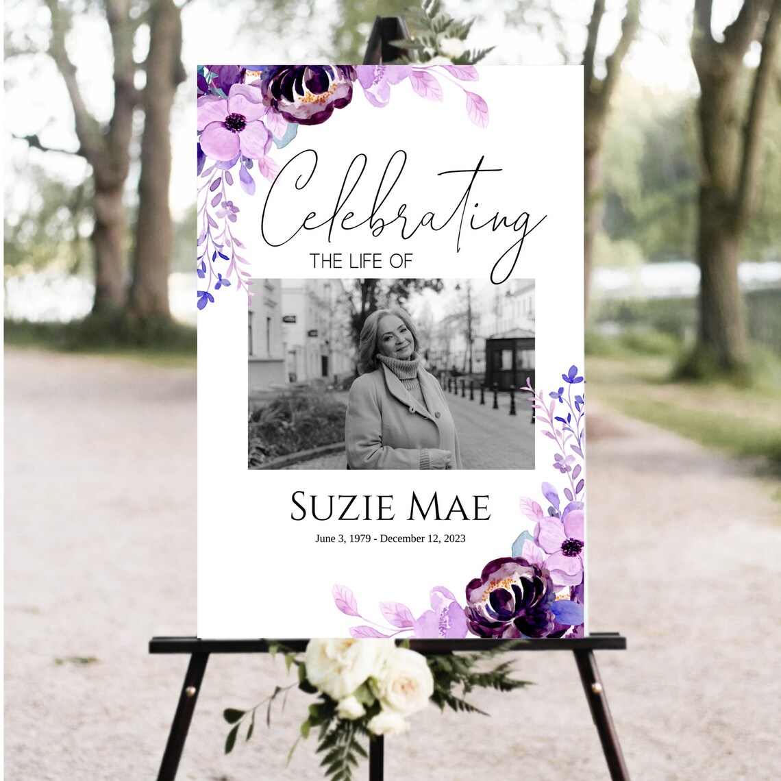 Editable Funeral Welcome Sign, Funeral Welcome Poster, Large Funeral ...