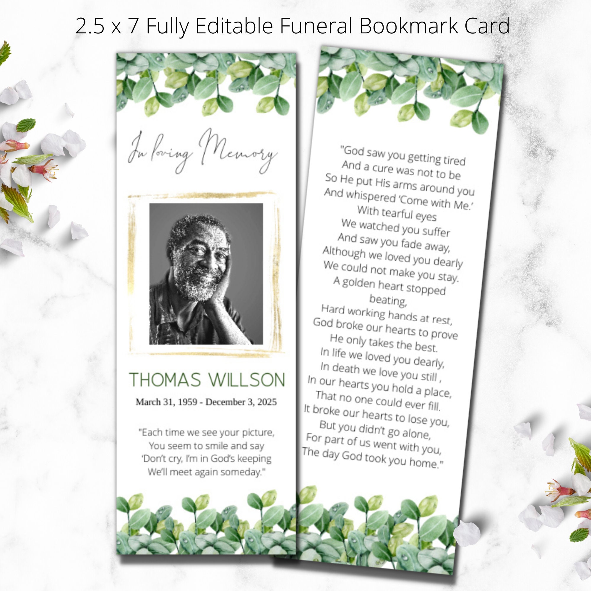 Editable Funeral Bundle Template Set Celebration of Life in - Etsy