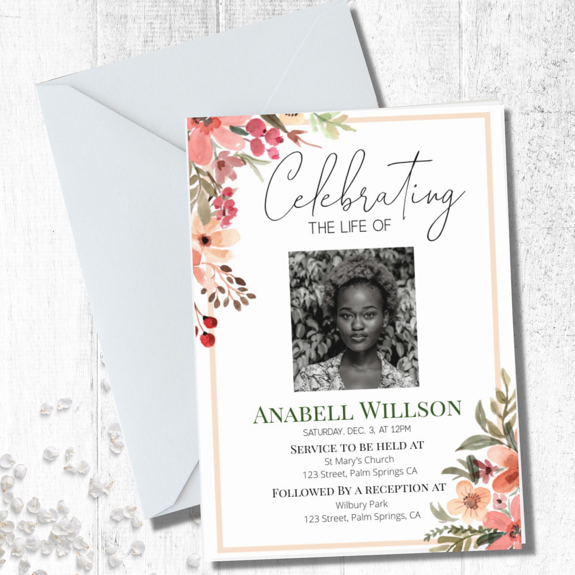 Editable Funeral Template Bundle, Obituary Templates, Funeral ...