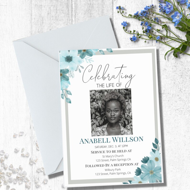 Editable Funeral Bundle Template Set, Celebration of Life, in Loving ...
