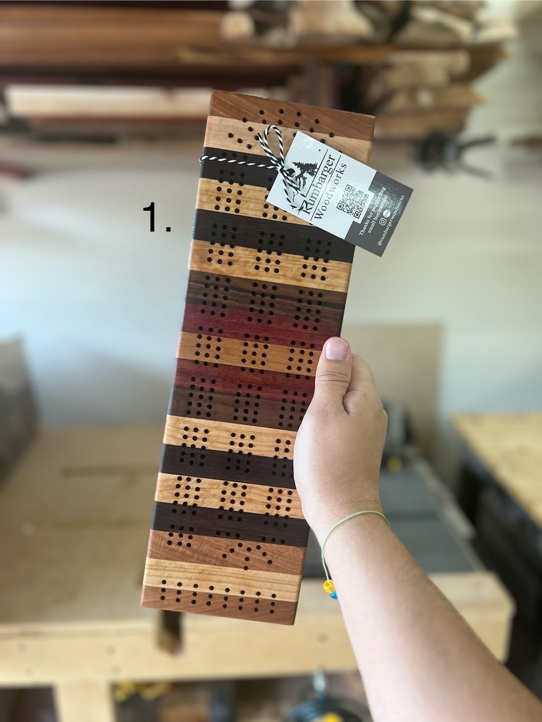 Multi-colored Cribbage Board - Etsy