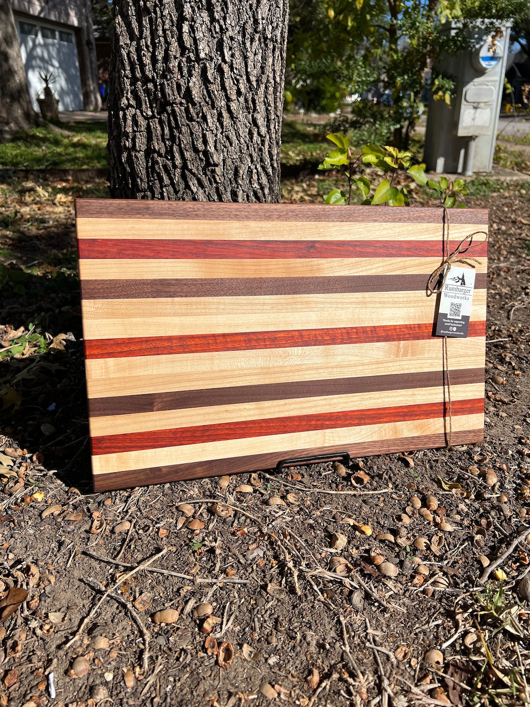 Face and Edge Grain Cutting Board Maple/padauk/walnut - Etsy