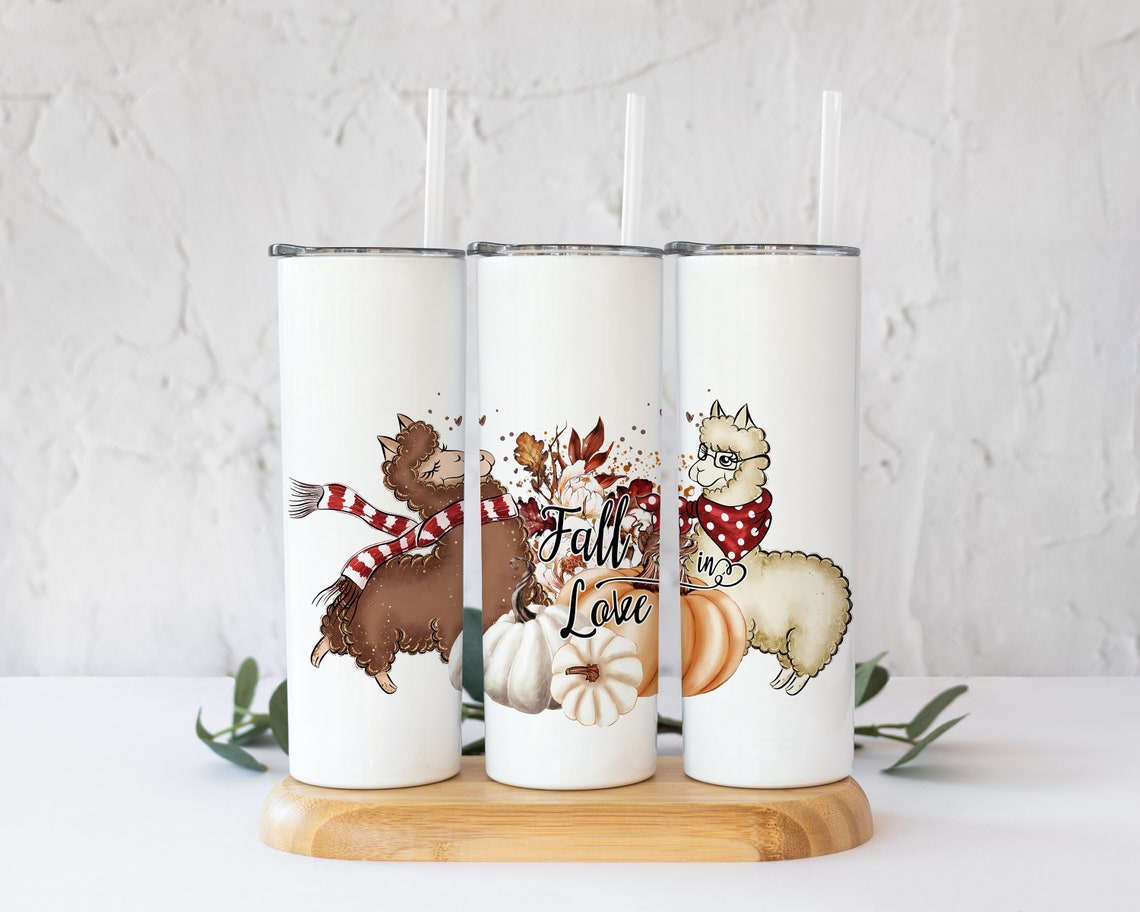 Fall Llama Sublimation Design PNG Pumpkin Animal Sublimation - Etsy